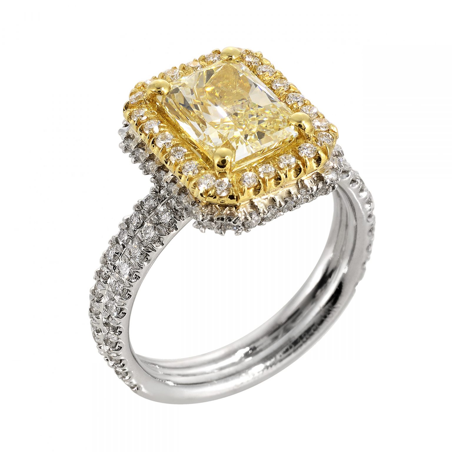 Radiant Yellow Diamond “Dancing Diamonds” Ring – Zabler Design Jewelers