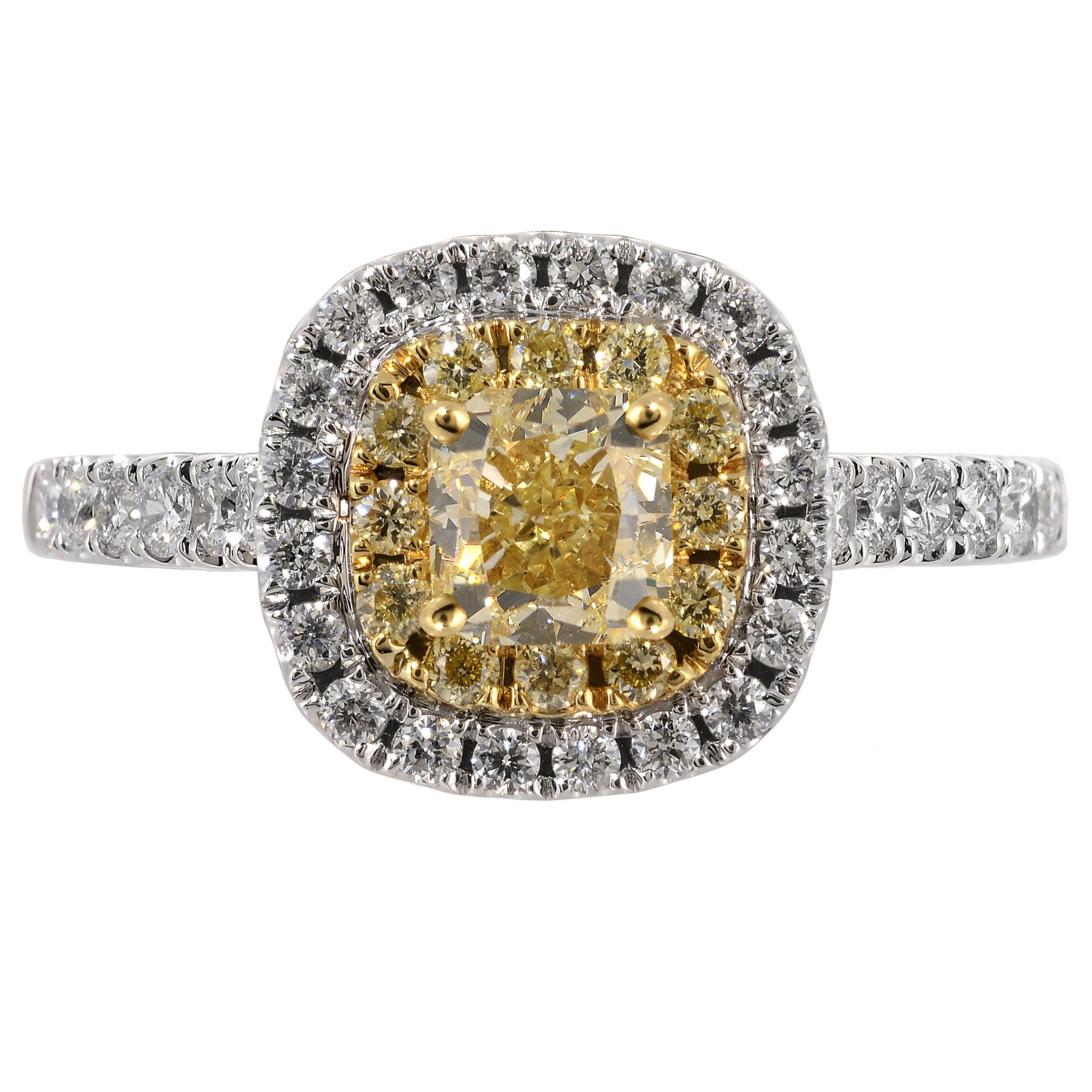 Radiant Yellow Diamond “Dancing Diamonds” Ring – Zabler Design Jewelers